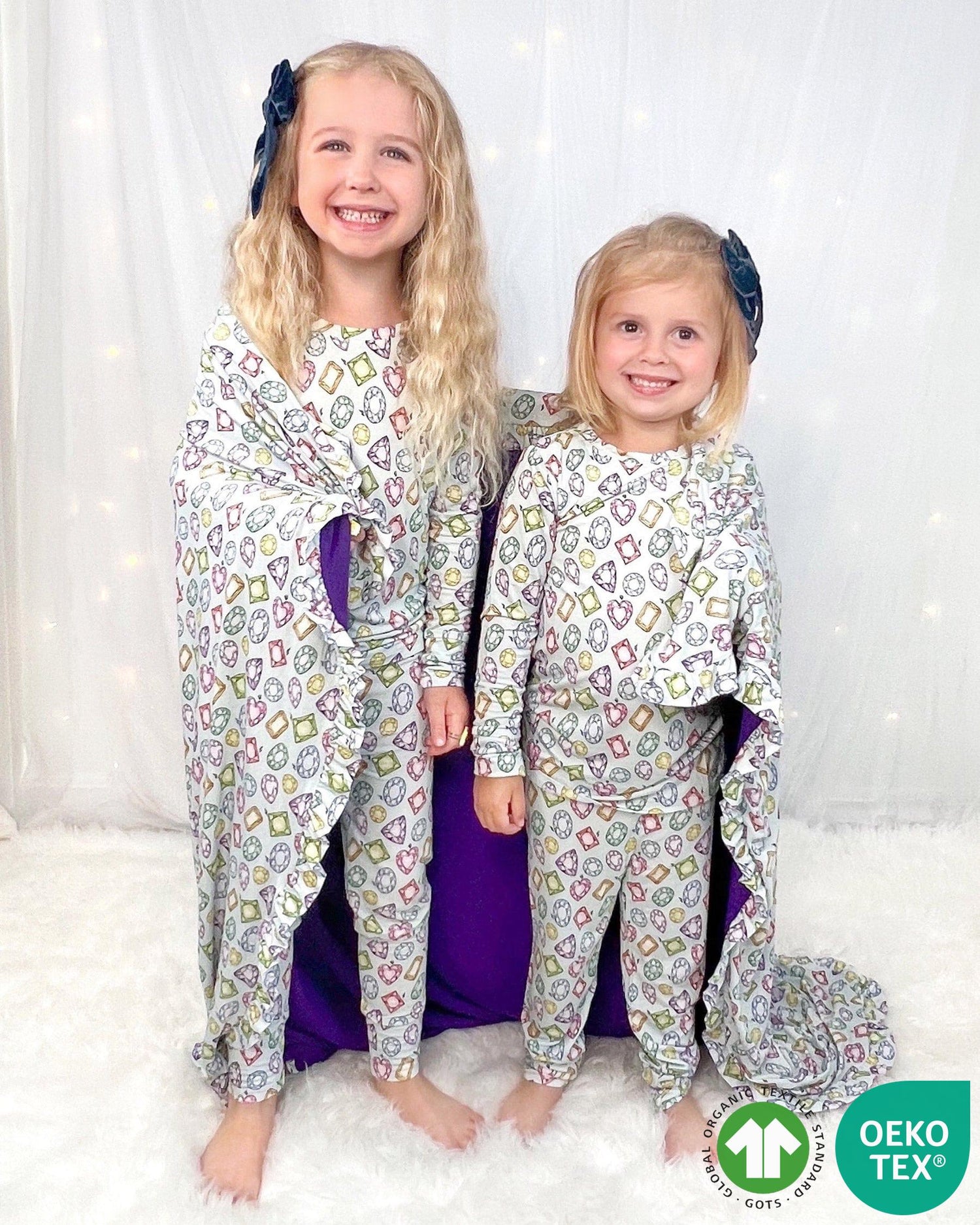 Rainbow Gems Ruffled Blanket